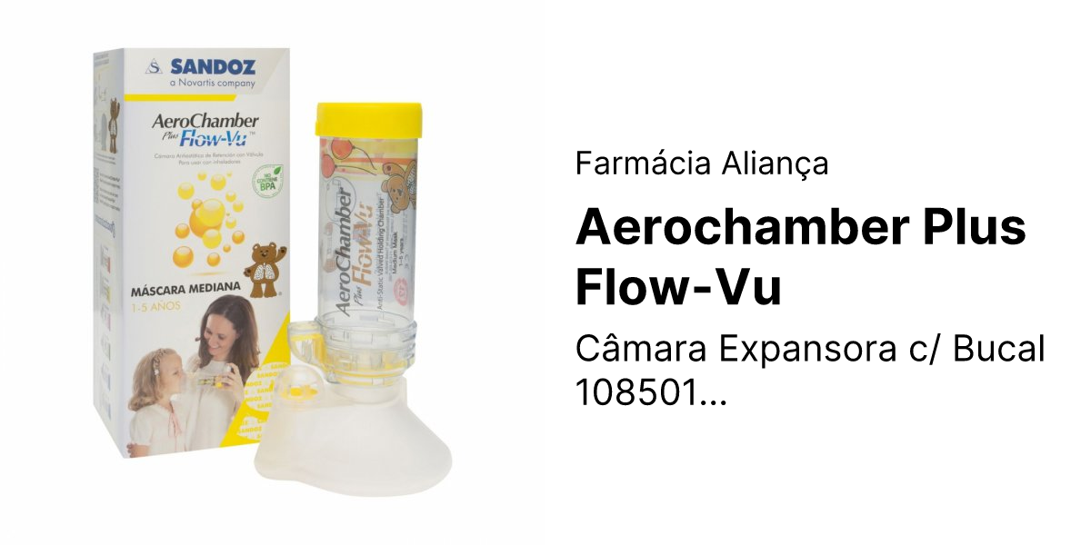 Aerochamber Plus Flow-Vu - Câmara Expansora c/ Bucal 108501 | Farmácia ...